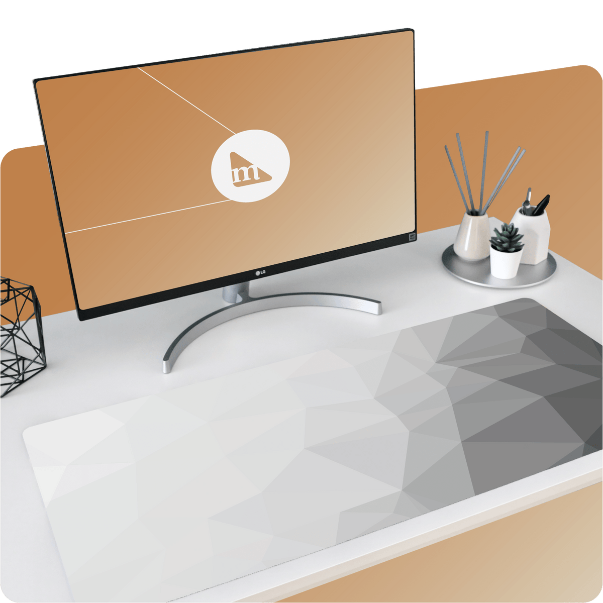 Gray Polygon Desk Pad – The Modern Stationery
