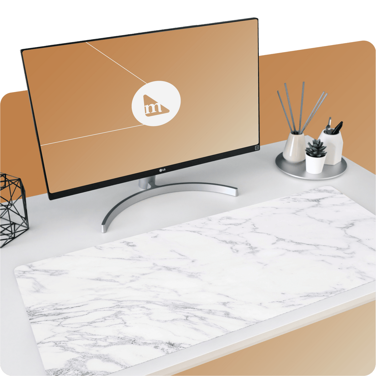 White Marble Grain Desk Pad – The Modern Stationery