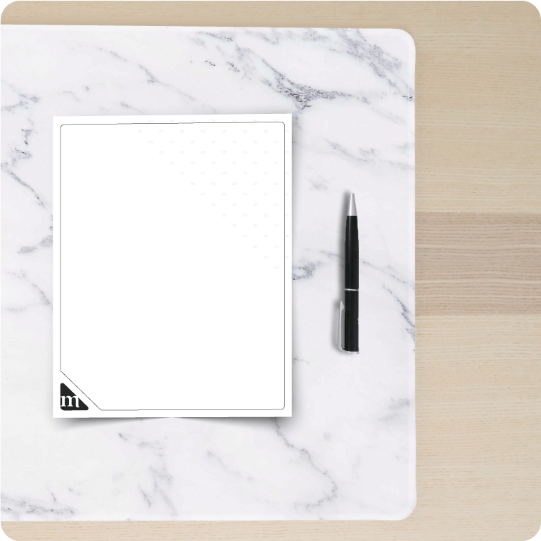 White Marble Grain Desk Pad – The Modern Stationery